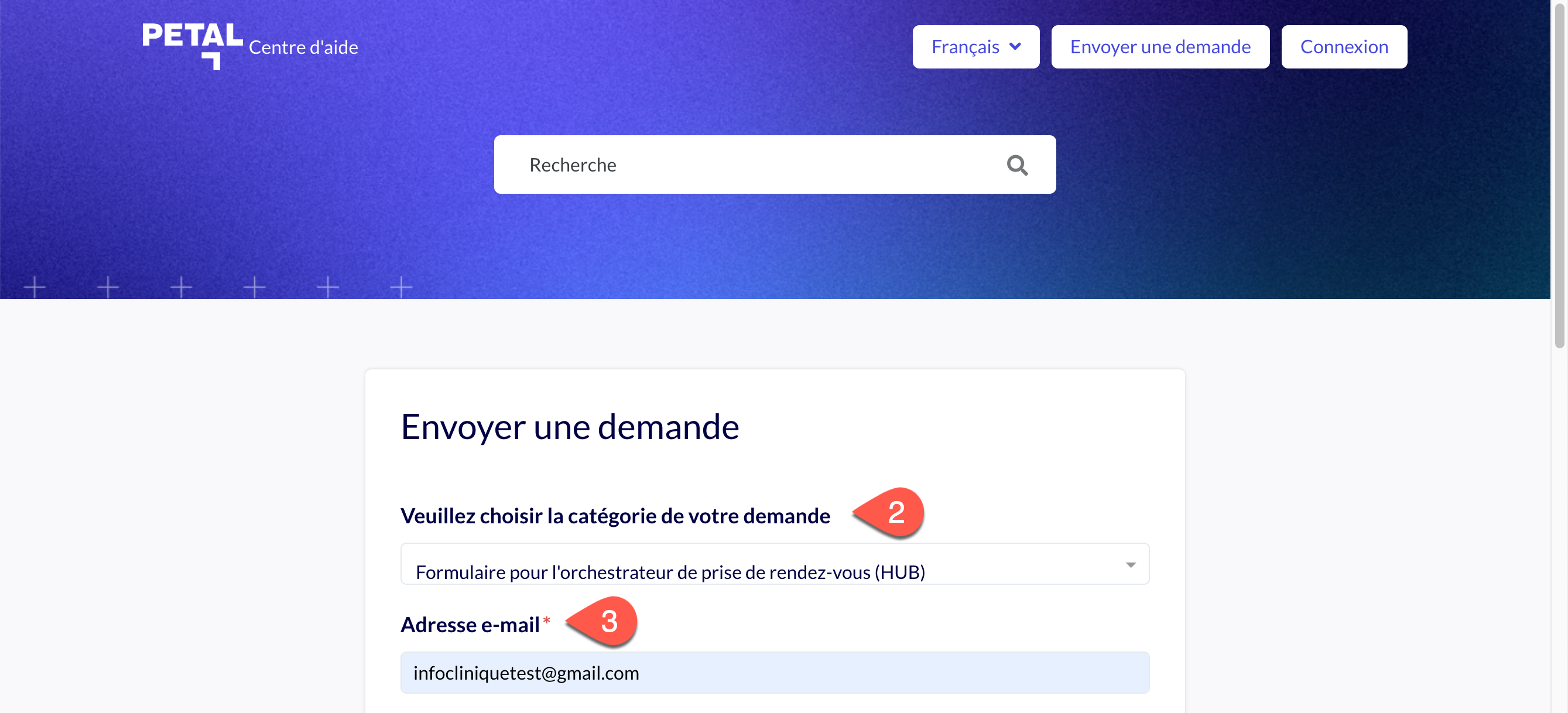 Ouverture d'un billet - Demande de support – Centre d'aide